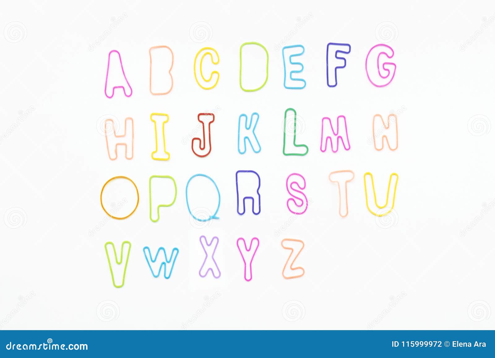 Colorfull Letters of the Alphabet on White Background Stock Photo ...