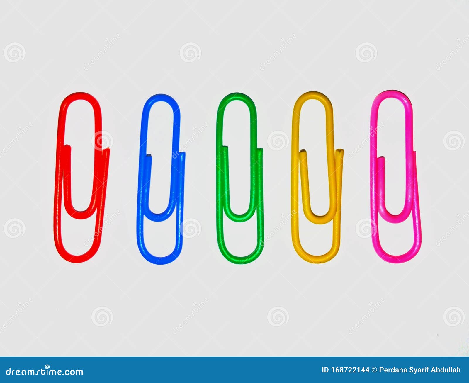 Colorfull Paperclip at White Backround Stock Photo - Image of white ...