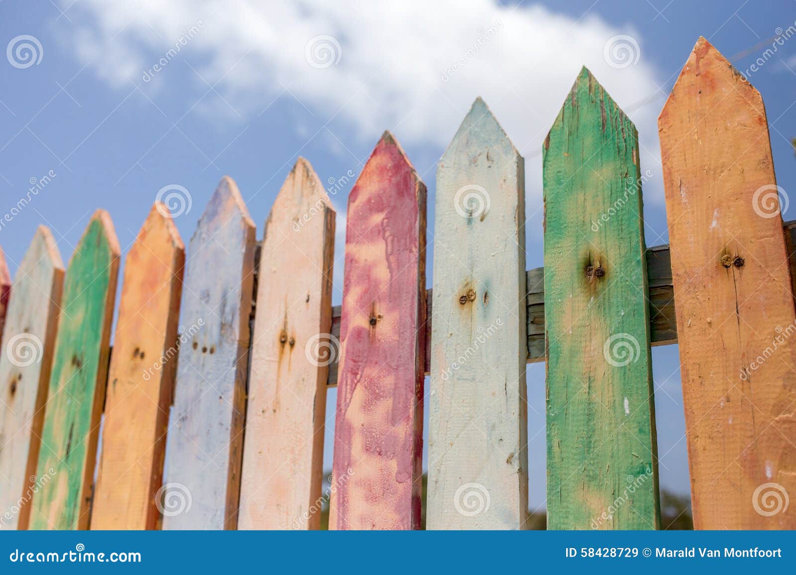 Colorfull picket fence stock image. Image of baby, generation - 58428729
