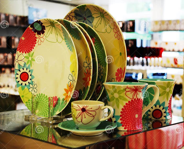 Colorfull plates stock photo. Image of buffet, appointments - 2626116