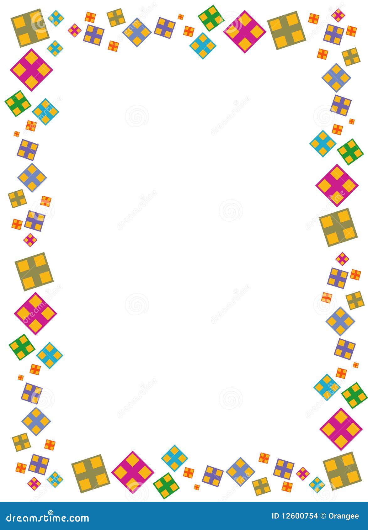 Colorfull square border stock vector. Image of curve - 12600754