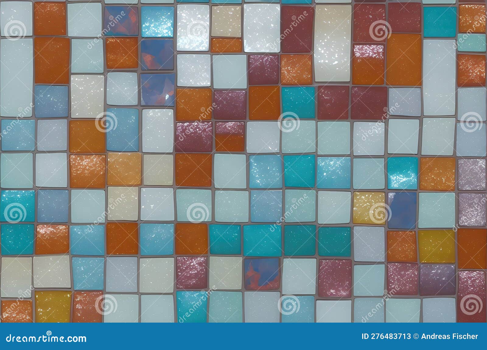 Colorfull Square Mosaic Tiles for Texture Background. Stock ...