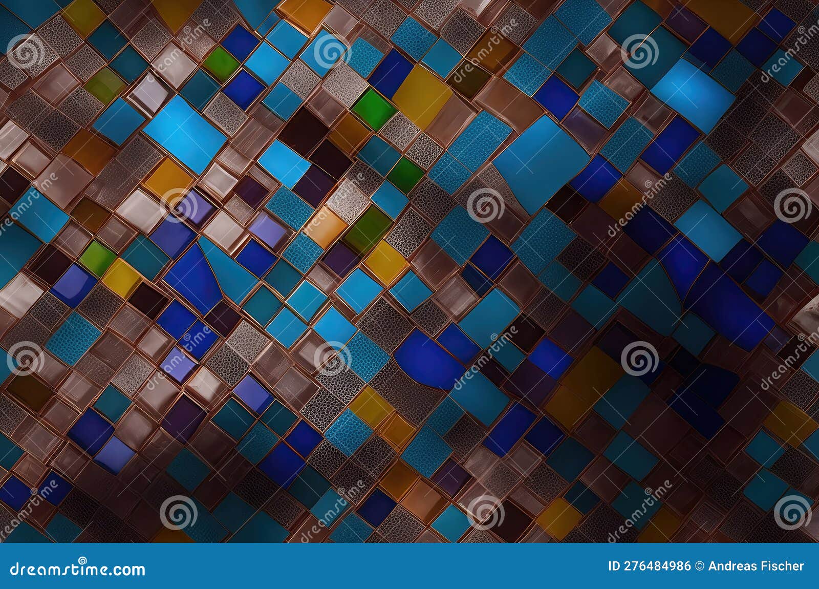 Colorfull Square Mosaic Tiles for Texture Background. Stock ...