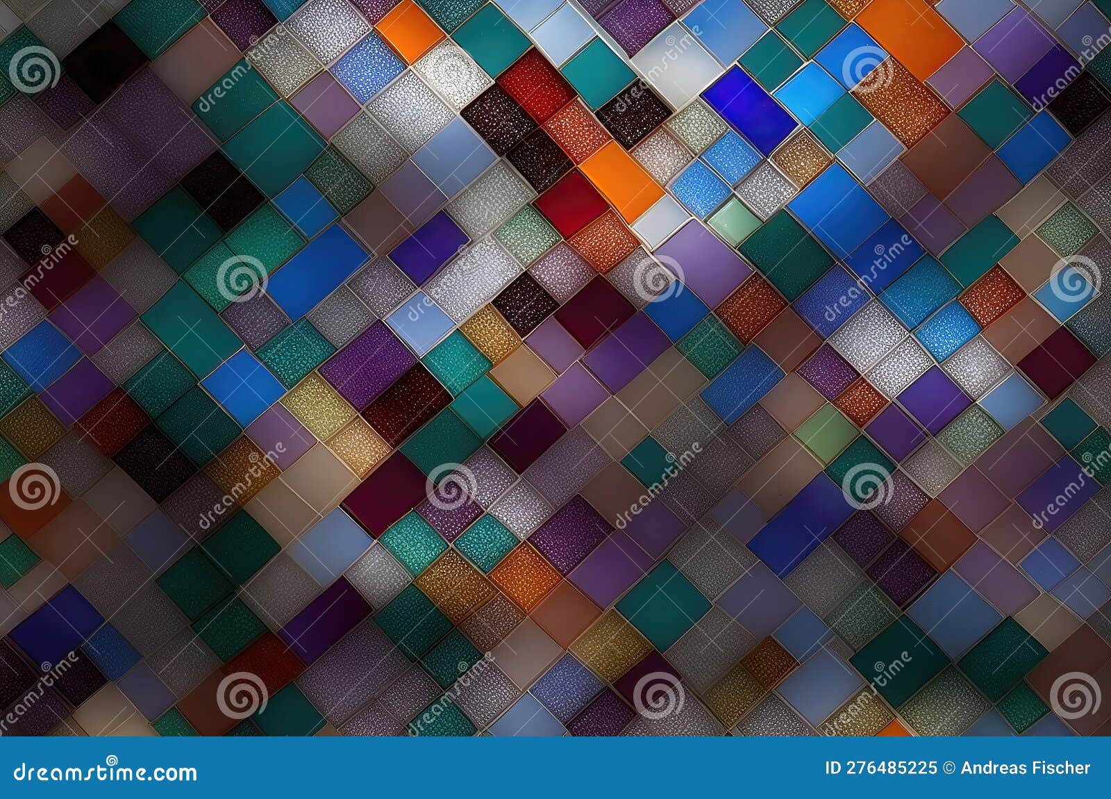 Colorfull Square Mosaic Tiles for Texture Background. Stock ...