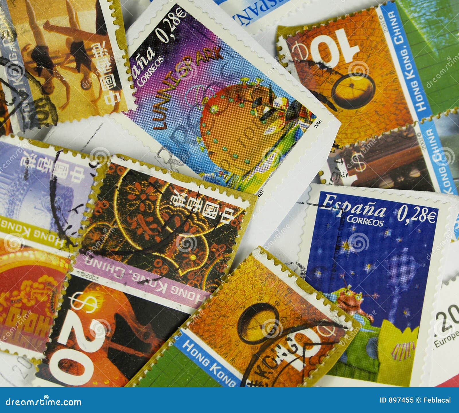 Colorfull stamps editorial image. Image of letter, post - 897455
