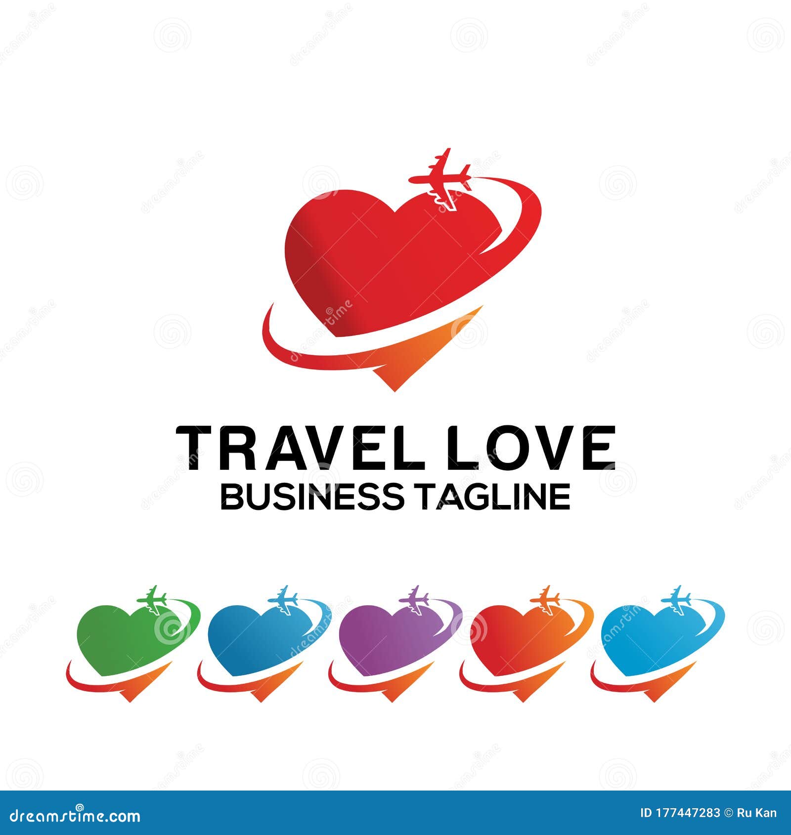 Colorfull Travel Love Logo Template Stock Illustration - Illustration ...