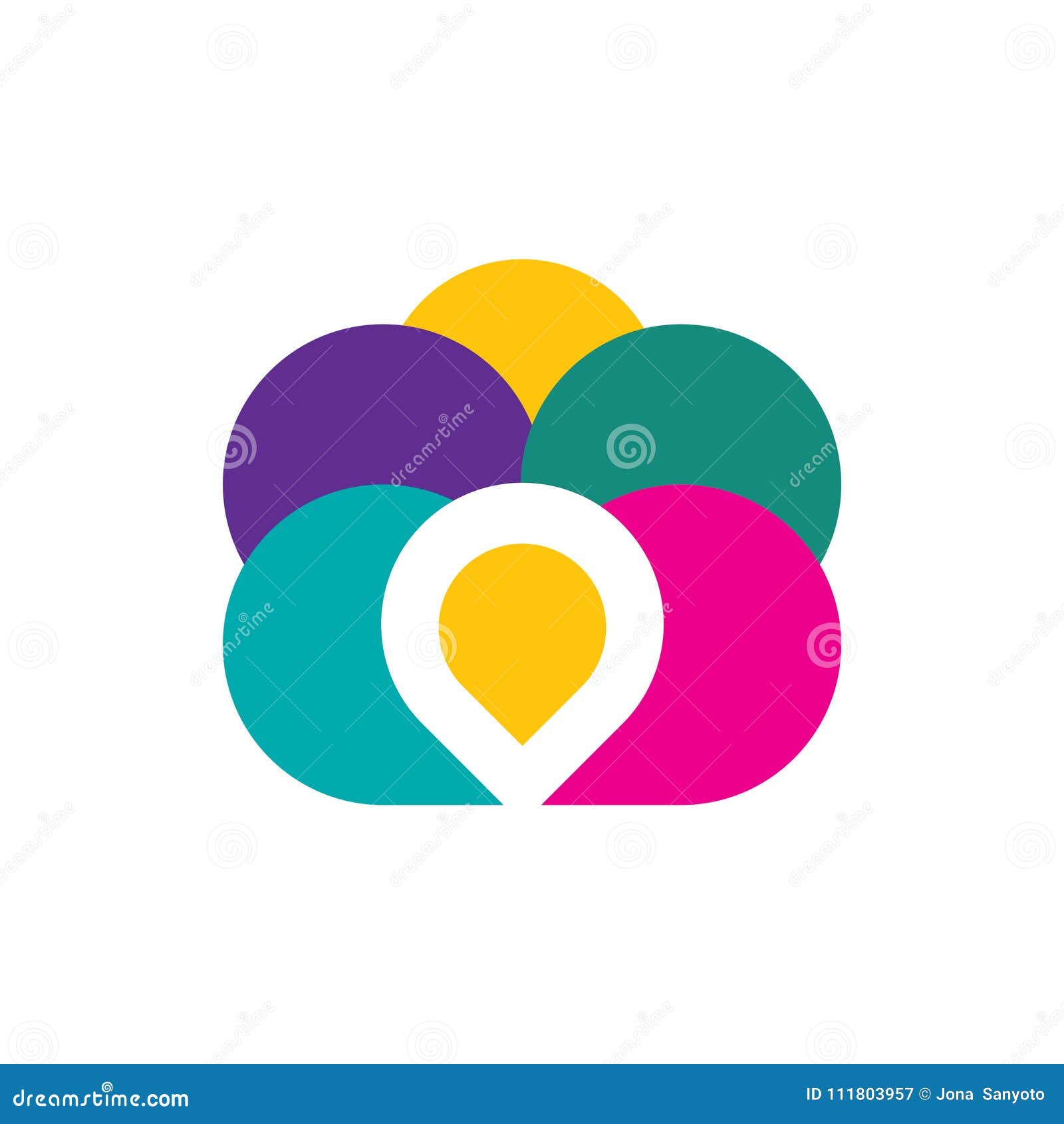 Colorfull Vektor Logo Icon Element Vektor Illustrationer - Illustration ...