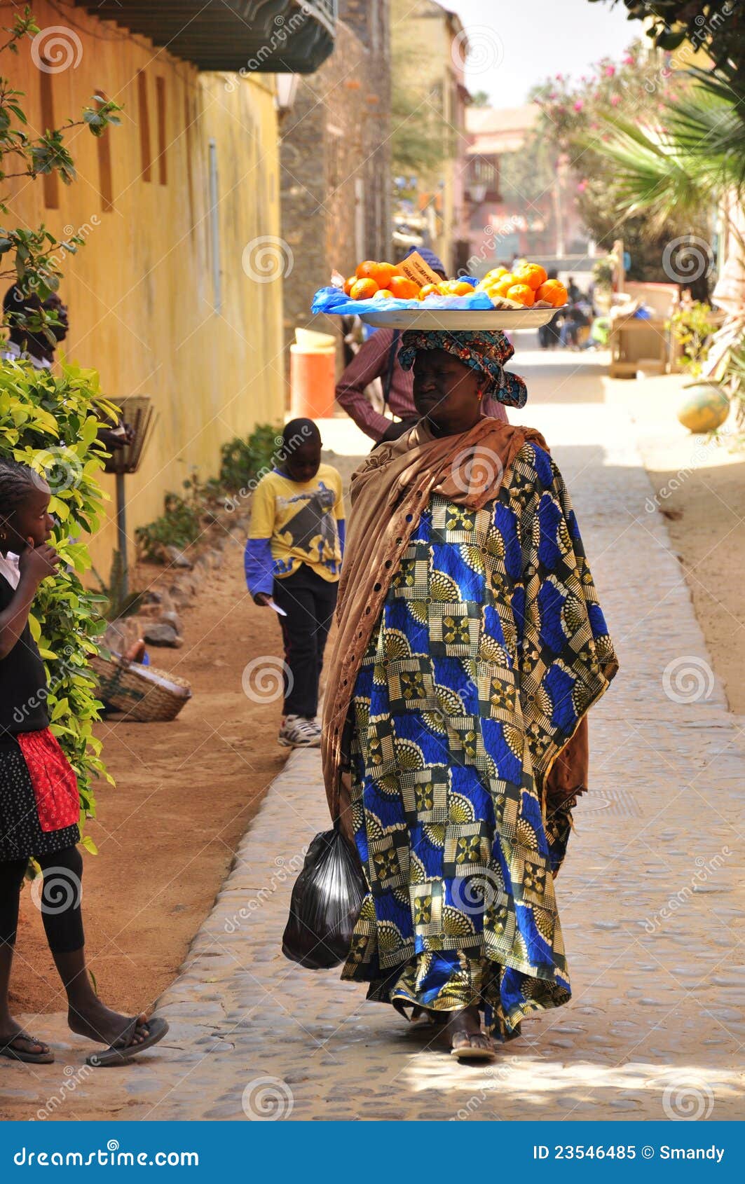 Colorfully Dressed Women in the Streets in Senegal Editorial Image ...