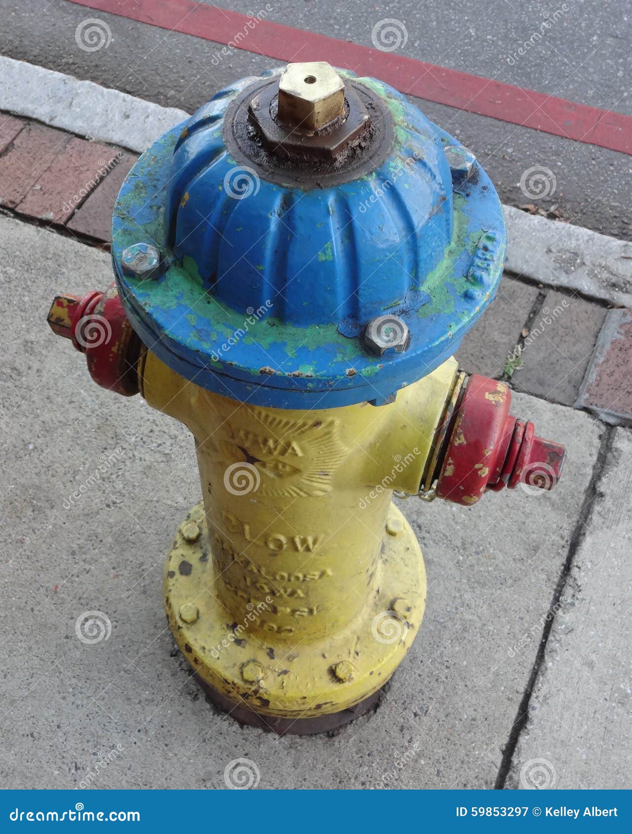 Colorfully Painted Fire Hydrant Stock Image - Image of gray, colorfully ...