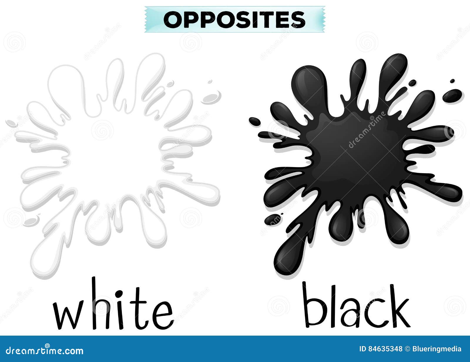 Colori Opposti Per Bianco Ed Il Nero Illustrazione Vettoriale ...