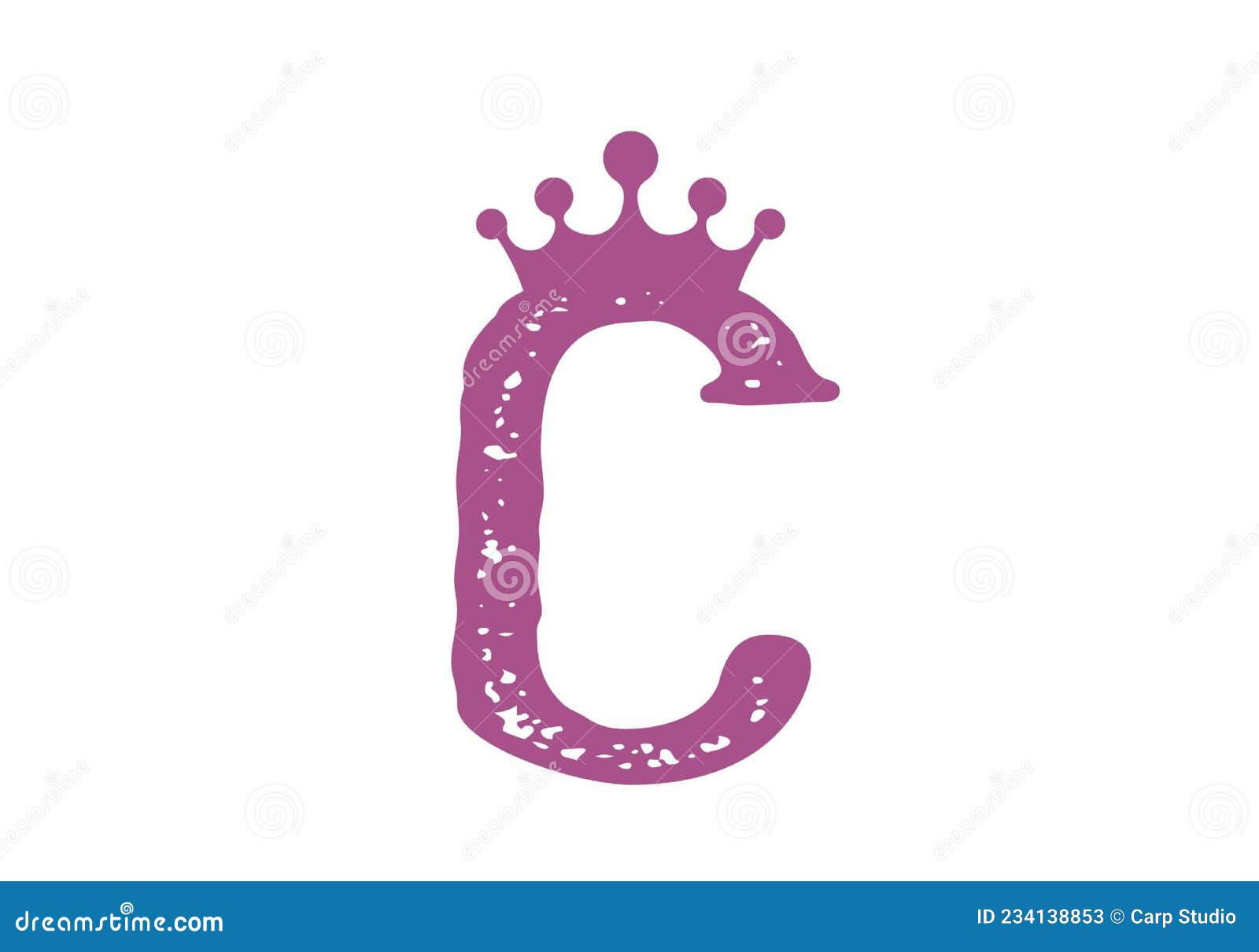 Colorido Da Letra C Com a Coroa Ilustração do Vetor - Ilustração de ...