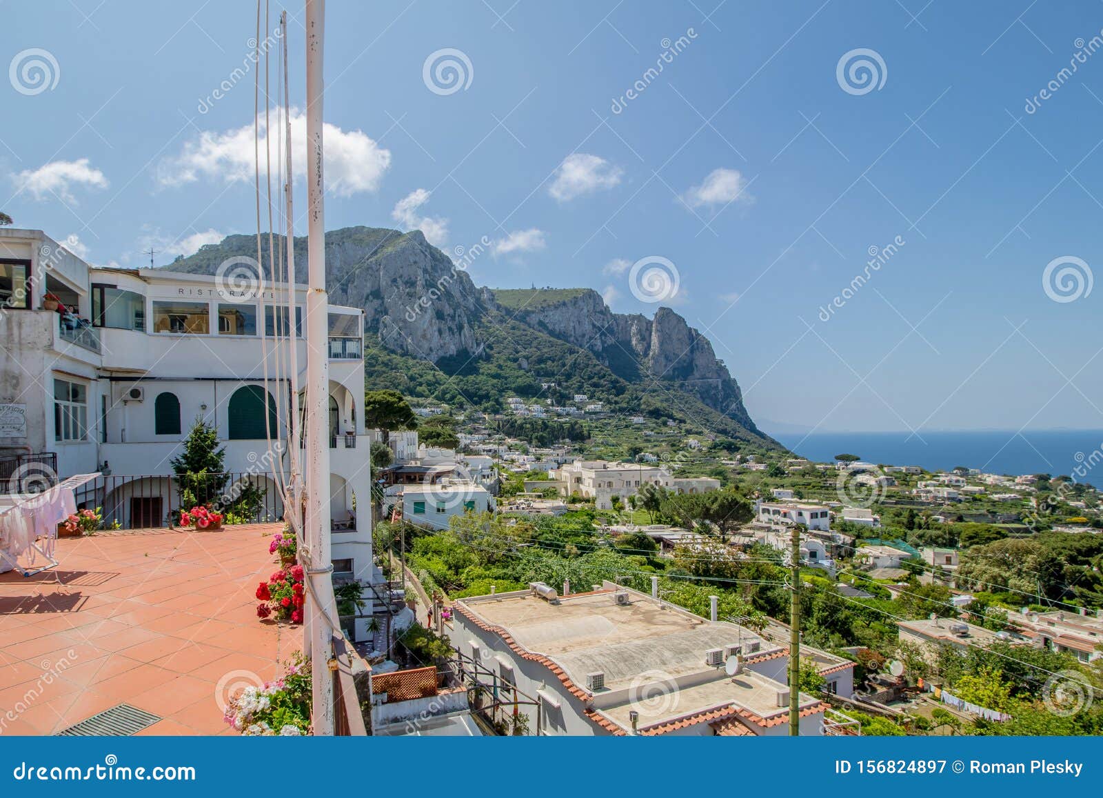 Colorido Mapa De La Isla De Capri, Italia Fotografía editorial - Imagen ...