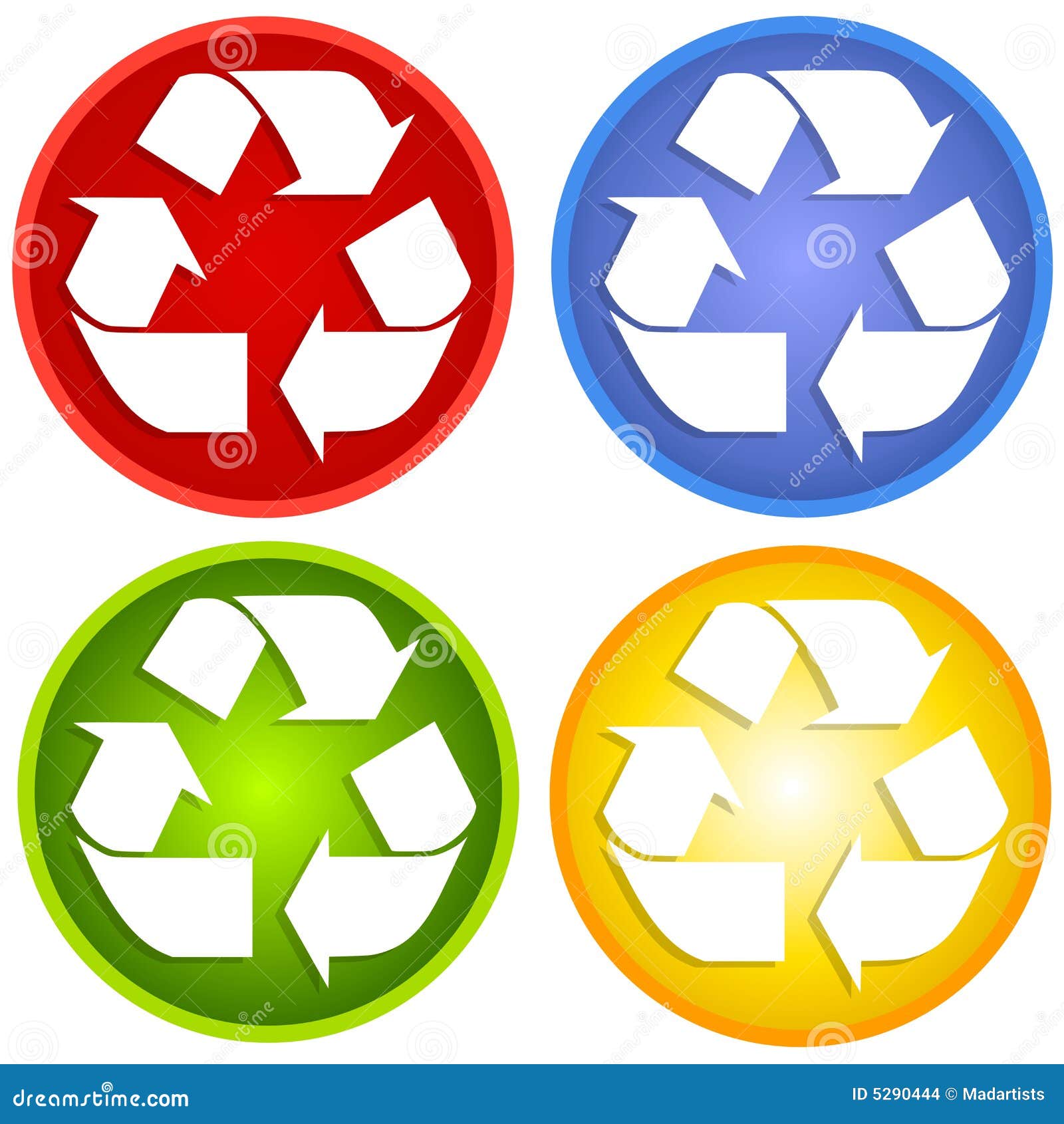 Colorido Recicle Los Símbolos Stock de ilustración - Ilustración de ...