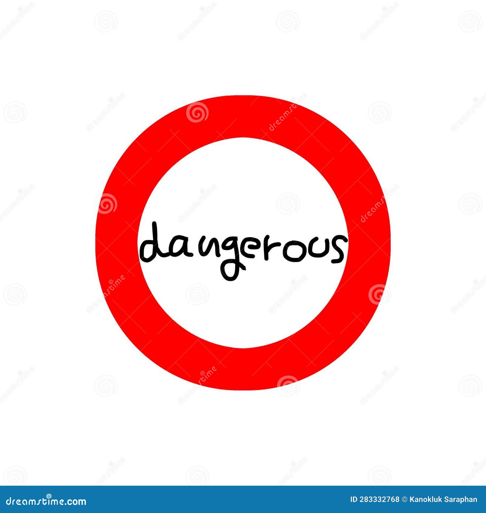 Warning sign stock illustration. Illustration of dangerous - 283332768