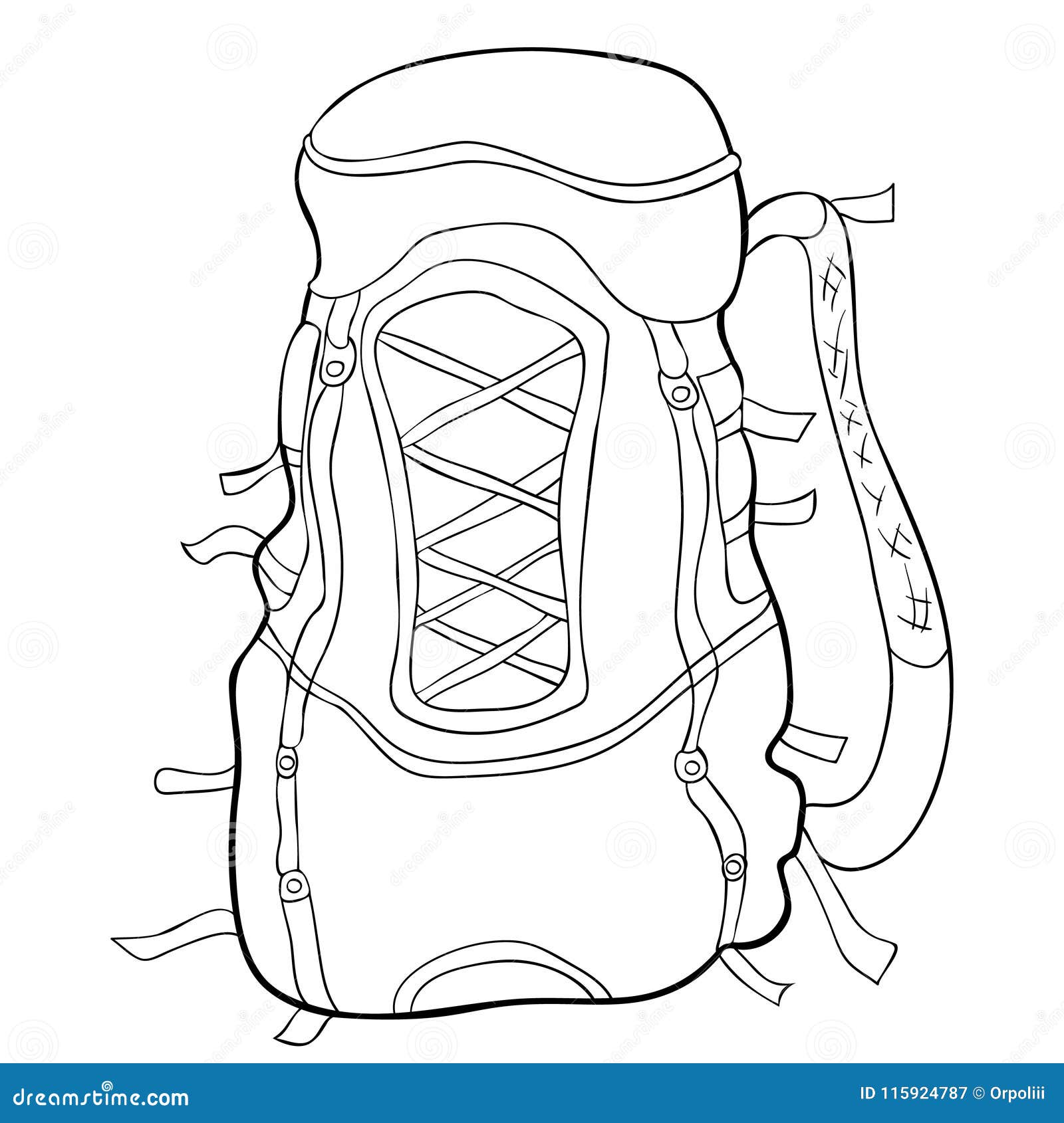 Backpack for Hiking in Nature. Vector Illustration Stock Vector ...