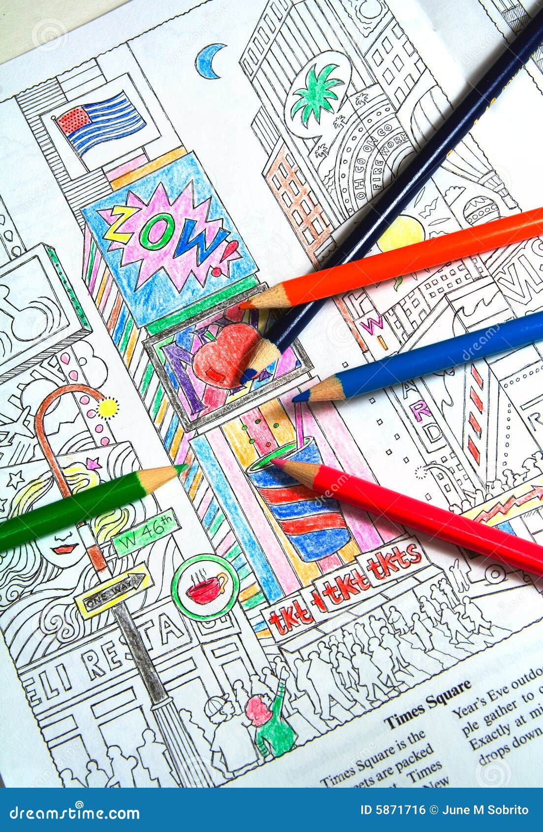 Coloring Book stock photo. Image of lines, childhood, pencils - 5871716