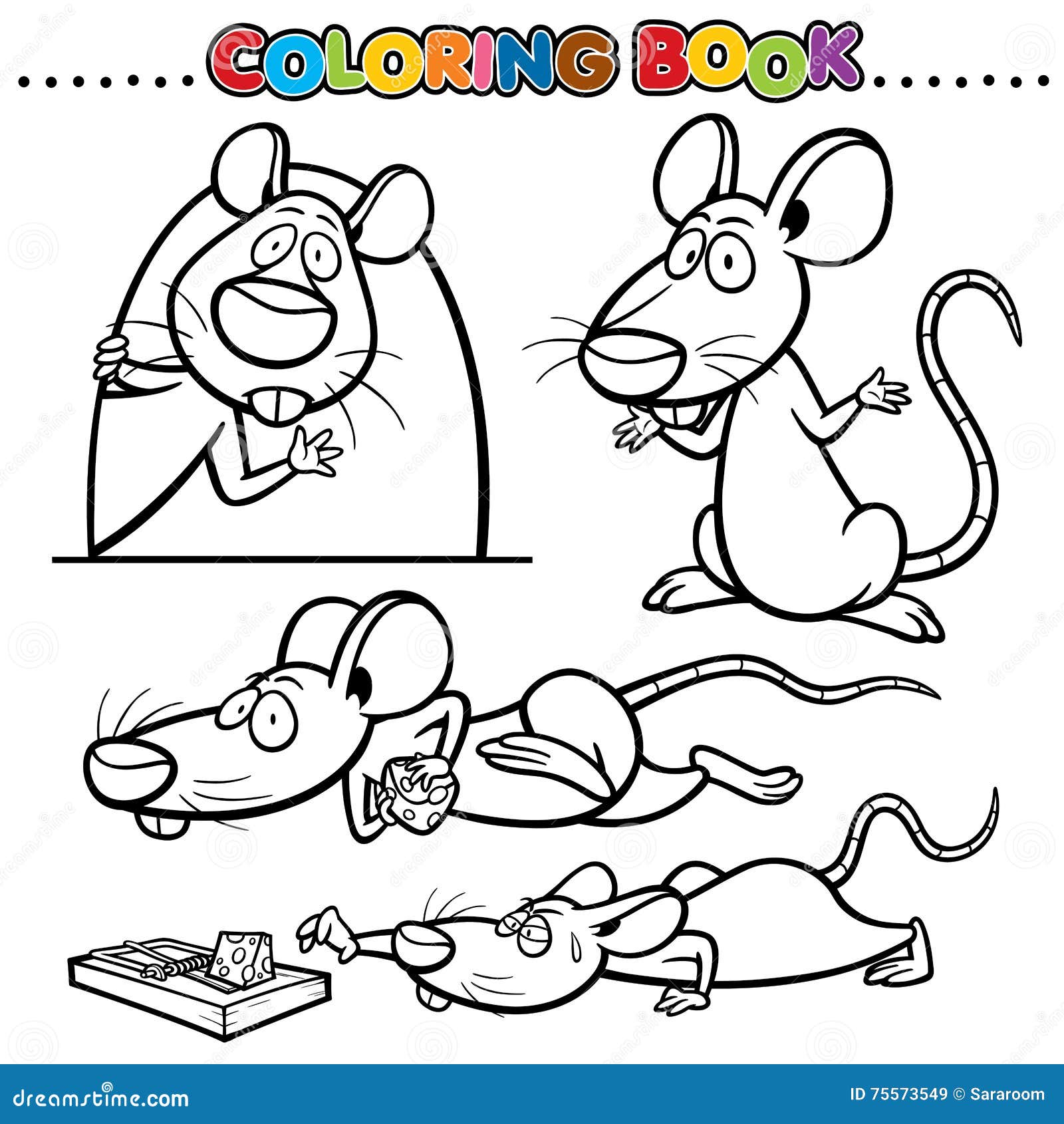 Coloring Book stock vector. Illustration of graphic, clip - 75573549