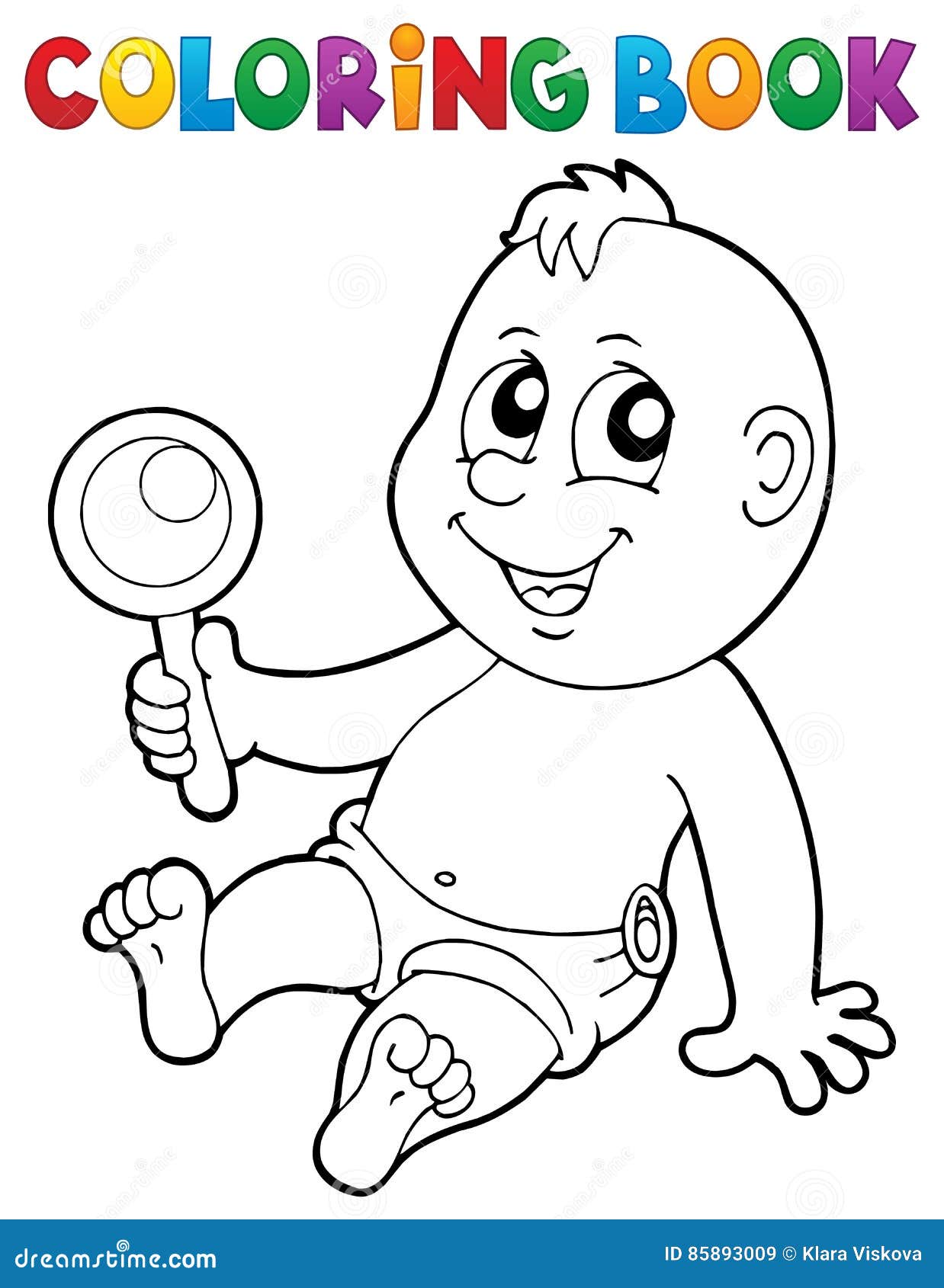 Coloring Book Baby Theme Image 7 Stock Vector - Illustration of infant ...