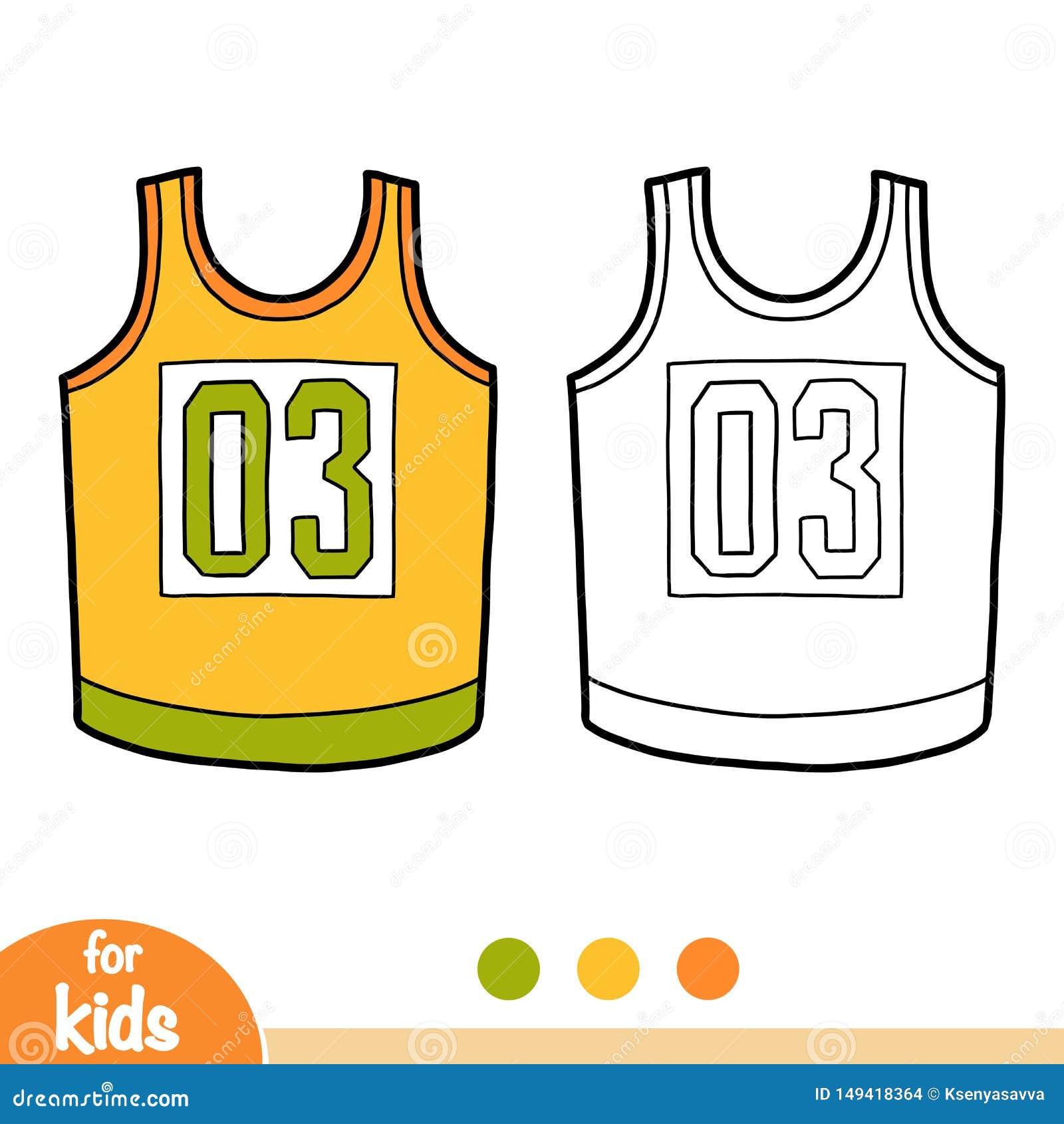 Coloring Book, Basketball Jersey Stock Vector - Illustration of game ...