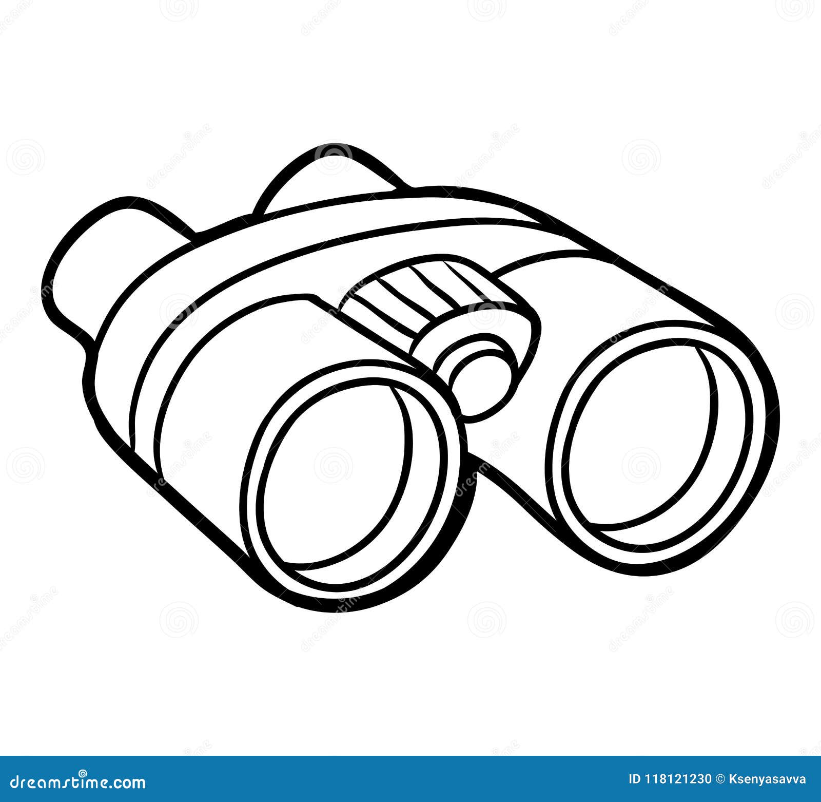 Coloring book, Binoculars stock vector. Illustration of preschool ...