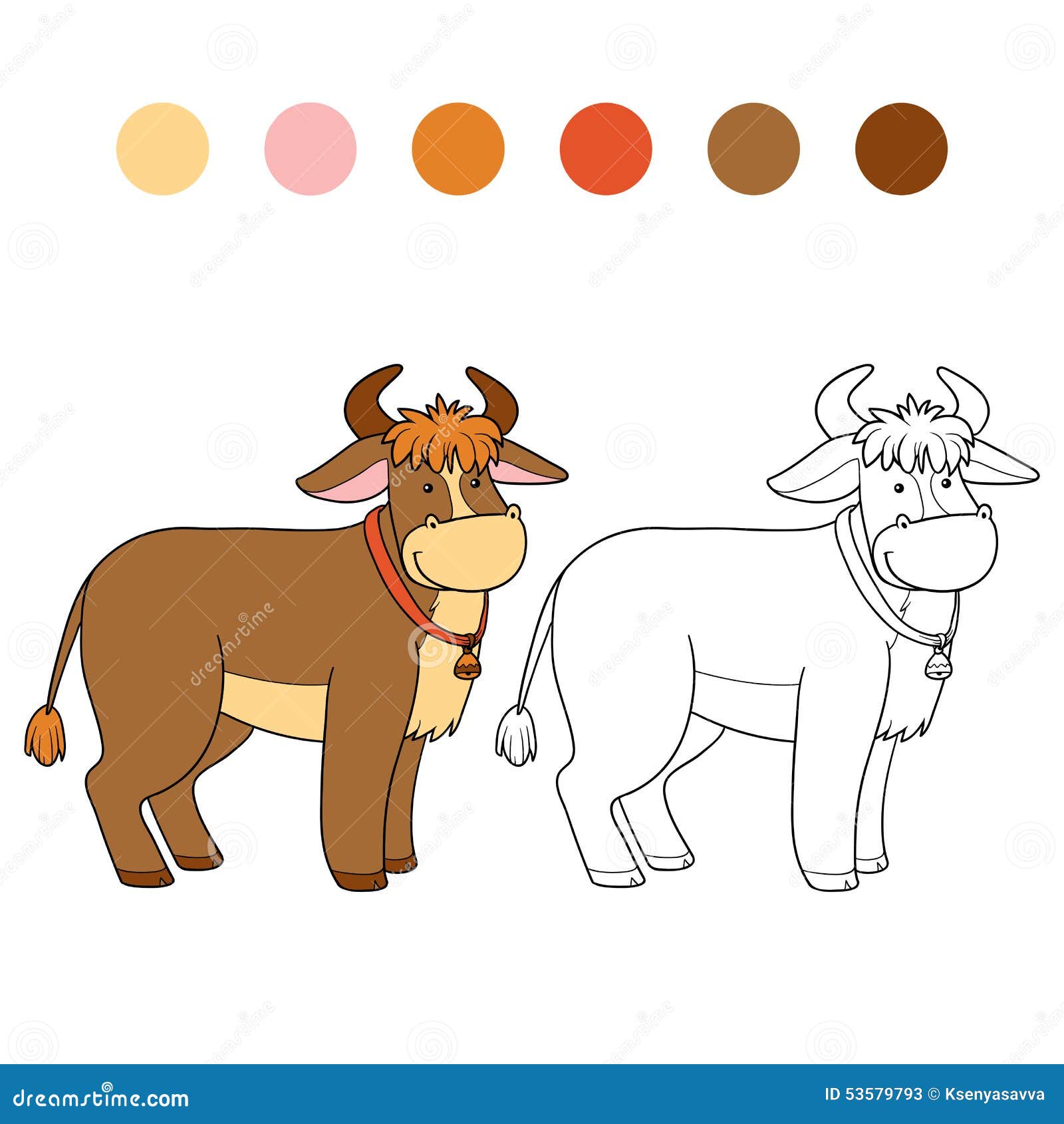 The Bull Father, The Symbol Of 2021 Goes With His Son A Calf. Chinese ...