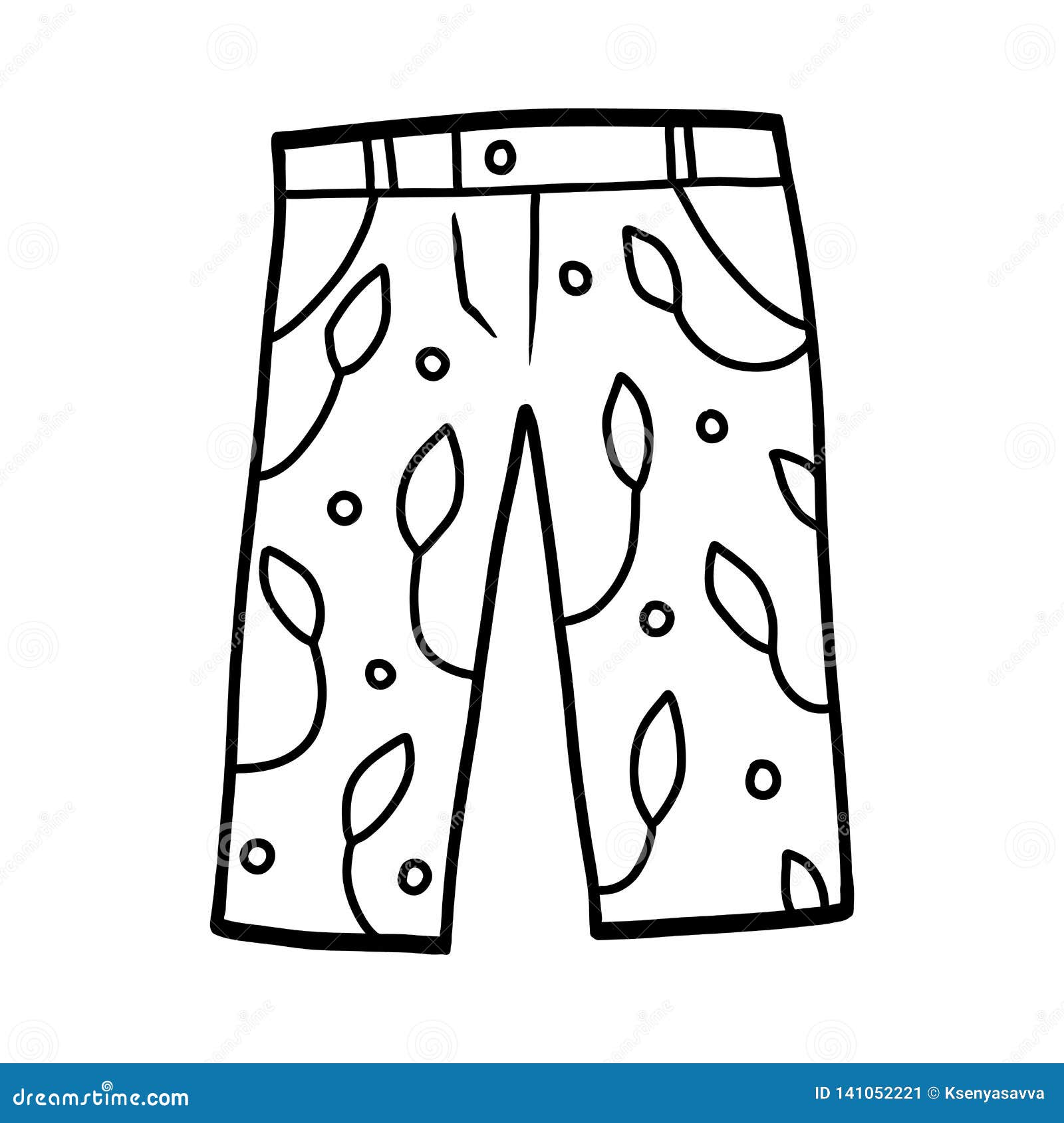 Coloring Book, Capri Trousers Cartoon Vector | CartoonDealer.com #141052221