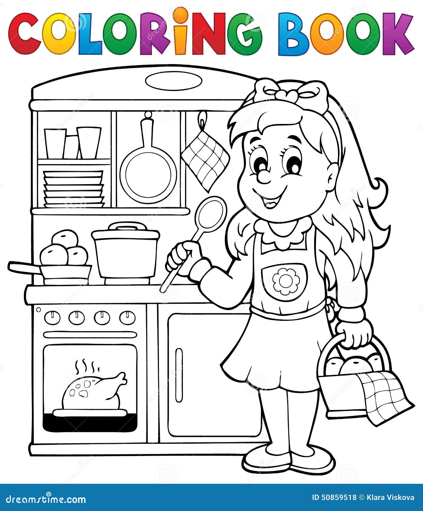 Coloring Book Child Playing Theme 1 Stock Vector - Illustration of ...