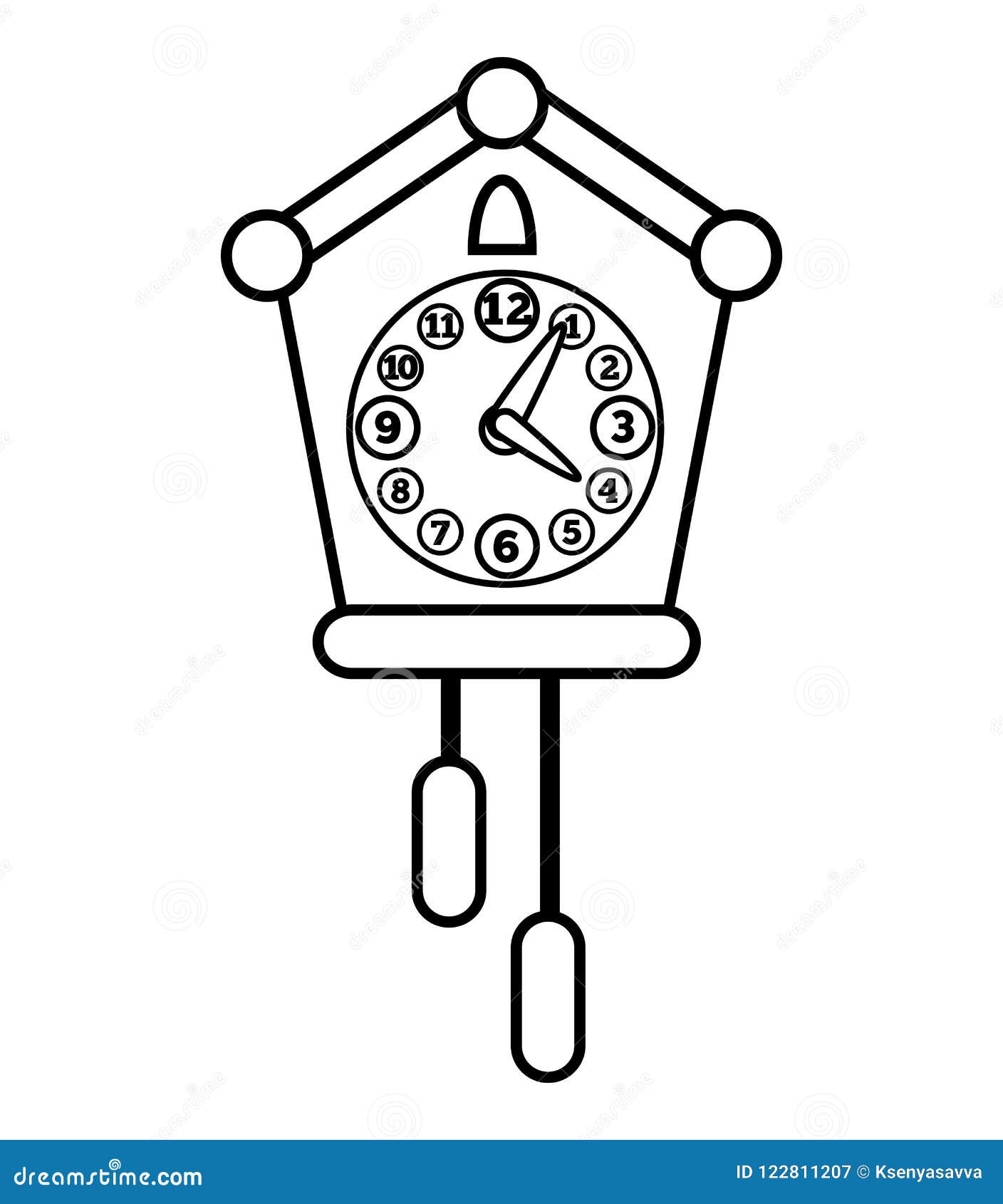 Cuckoo Clock Coloring Pages