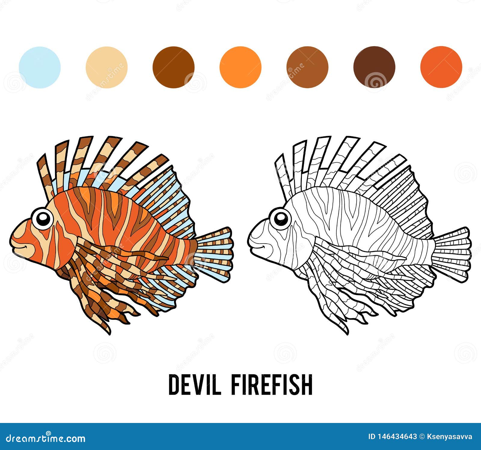 Devil Coloring Book. Red Demon With Wings And Horns. Helluva Ter ...