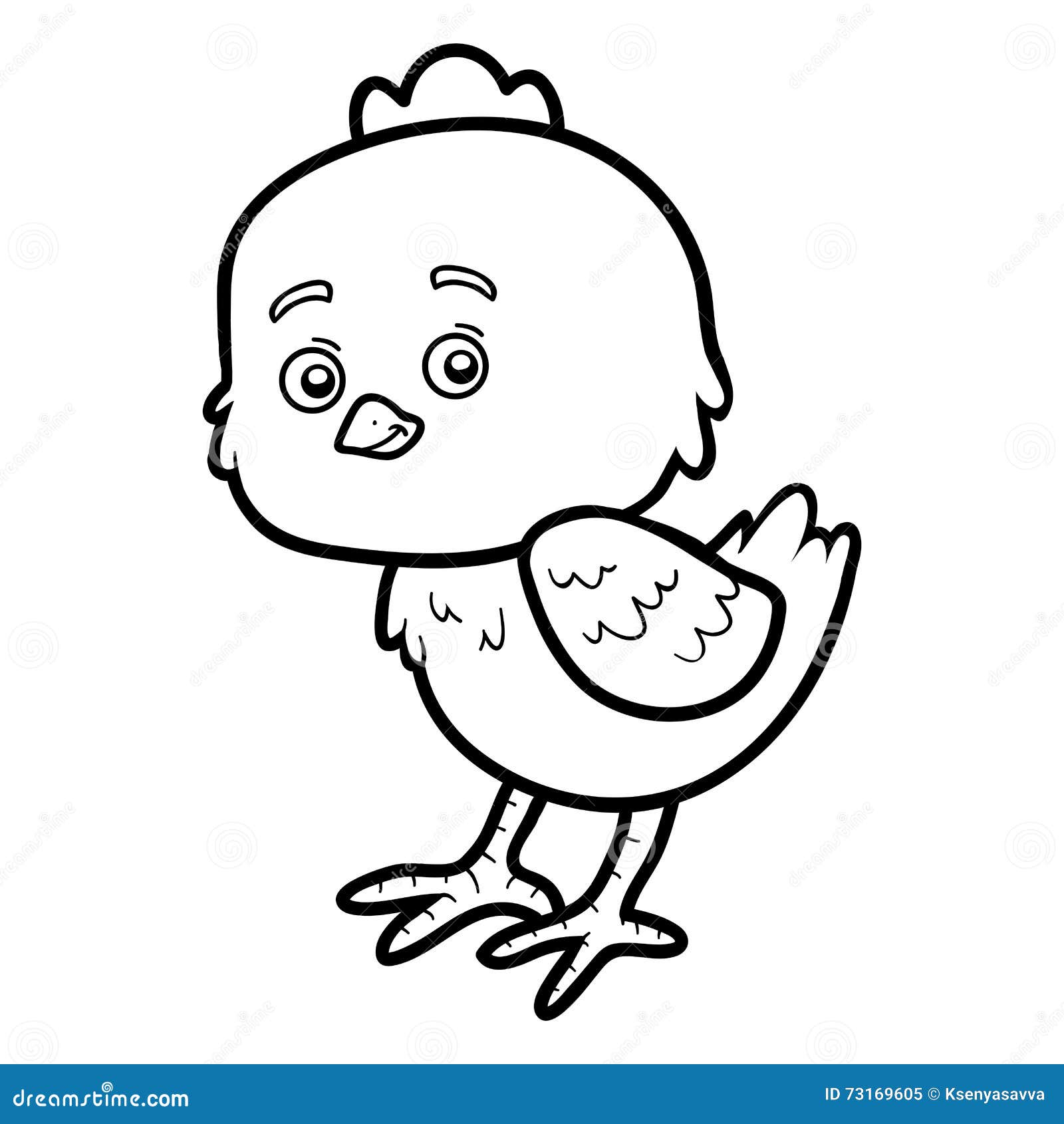 Coloring Book for Children, Little Chick Stock Vector - Illustration of ...