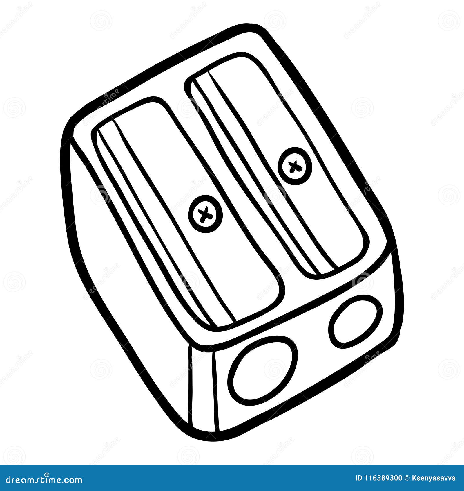 Coloring Book, Pencil Sharpener Stock Vector - Illustration of black ... Coloring Book, Pencil Sharpener Stock Vector - Illustration of black ...