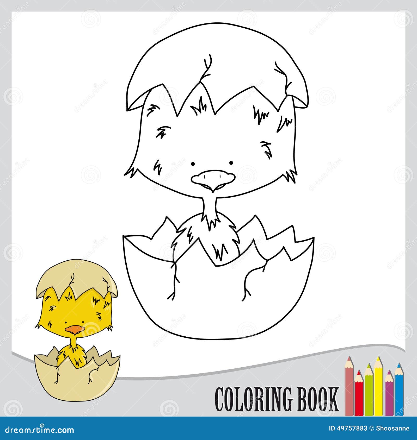 Coloring Book for Children (vector) Stock Vector - Illustration of ...