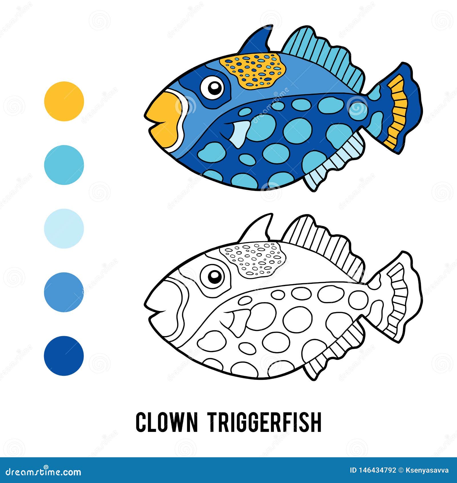 Clown Triggerfish Drawing