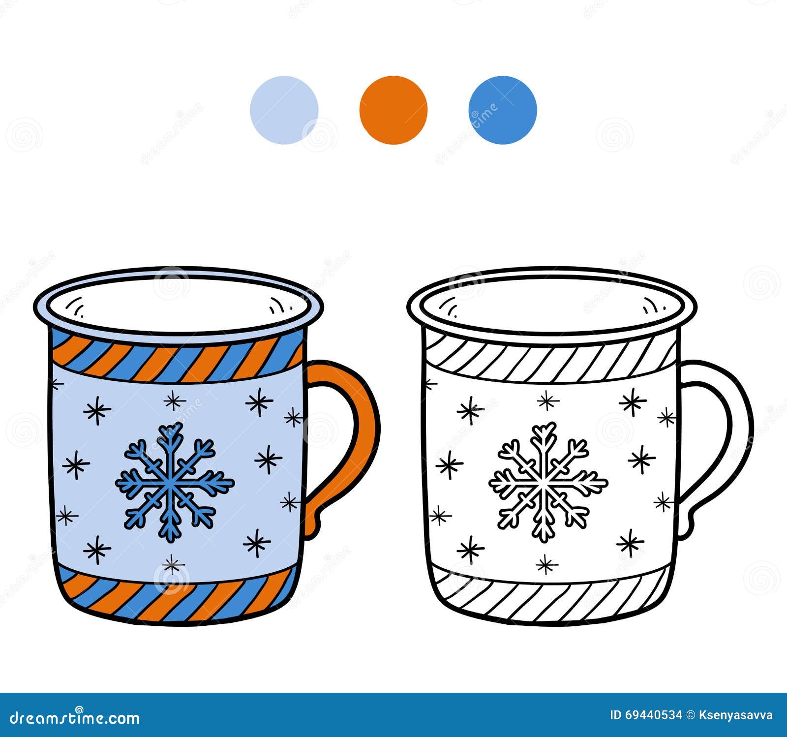 Coloring Book, Coloring Page for Children, Cup Stock Vector ...