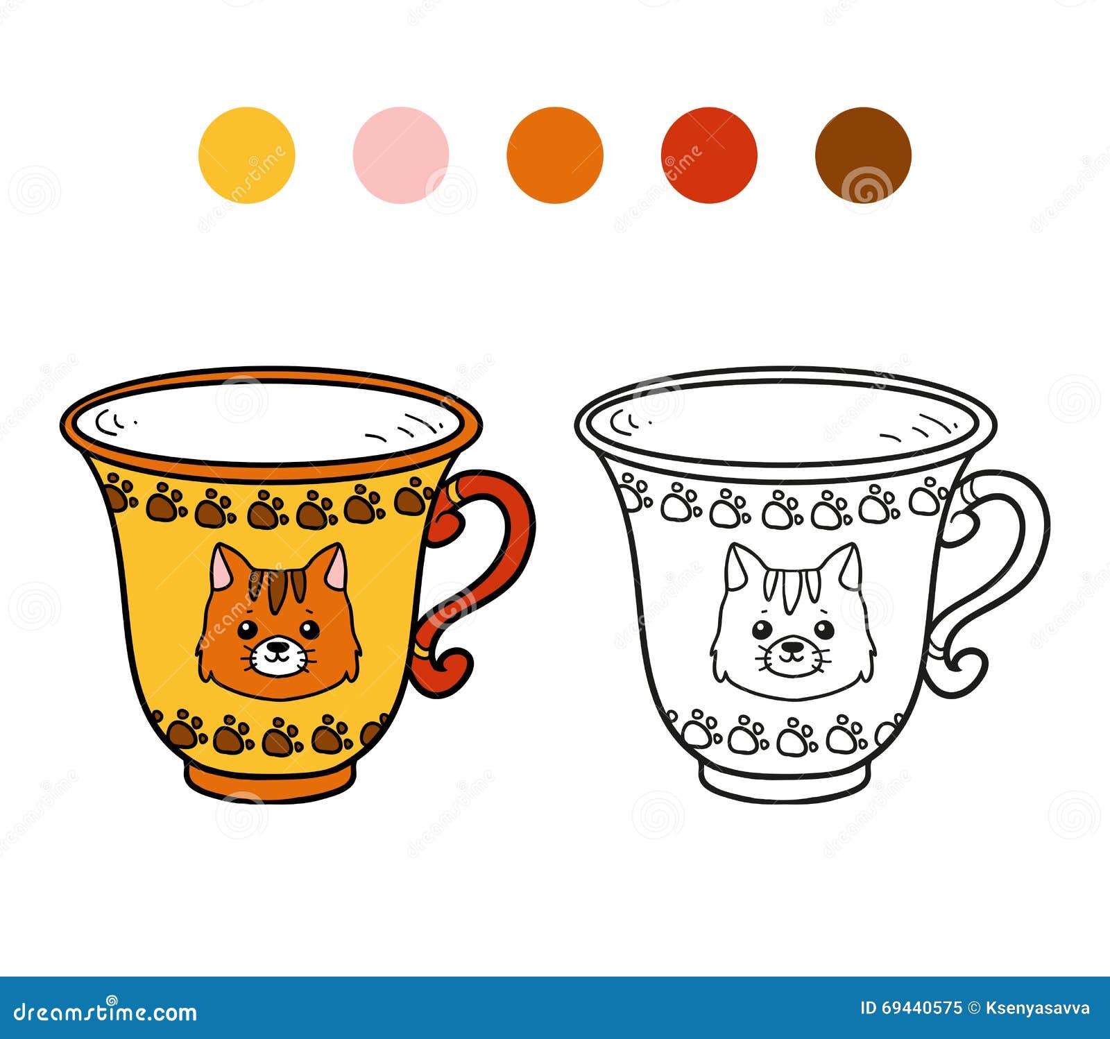 Teacup Coloring Page Stock Photo | CartoonDealer.com #50480610