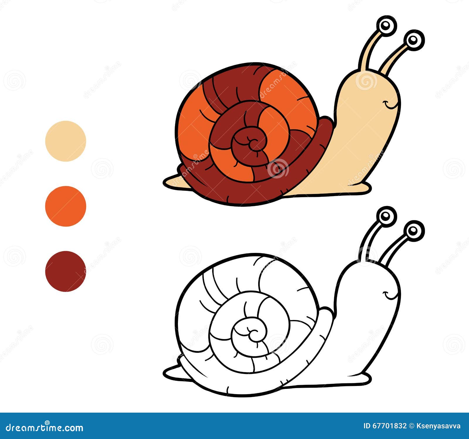 Coloring Book, Coloring Page (snail) Stock Vector - Illustration of ...