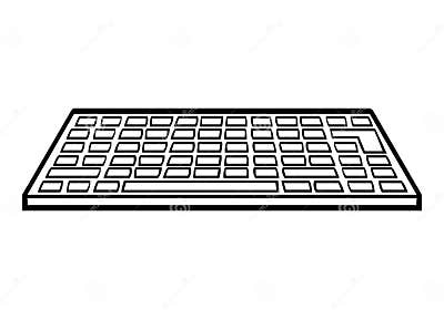 Coloring Book, Computer Keyboard Stock Vector - Illustration of ...