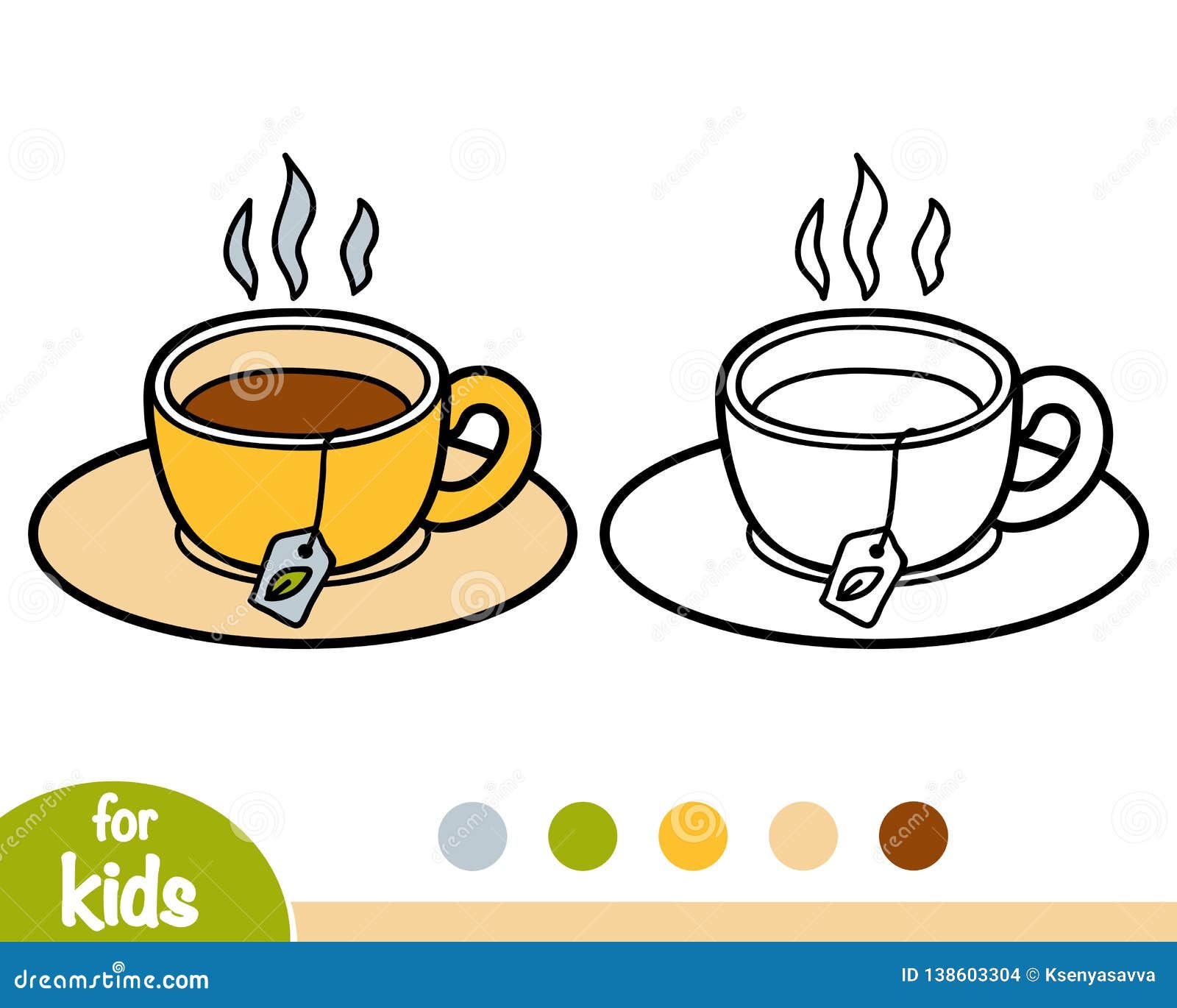 Teacup Coloring Page Stock Photo | CartoonDealer.com #50480610