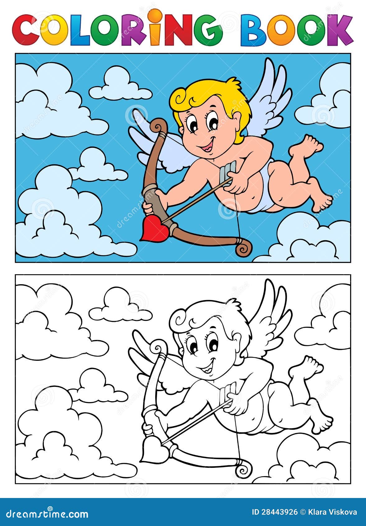 Cupid Outline Coloring Pages
