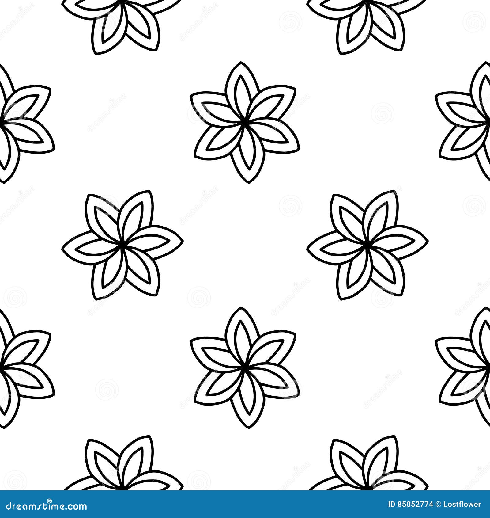 Coloring Book Doodle Vector Flowers Pattern Stock Vector - Illustration ...