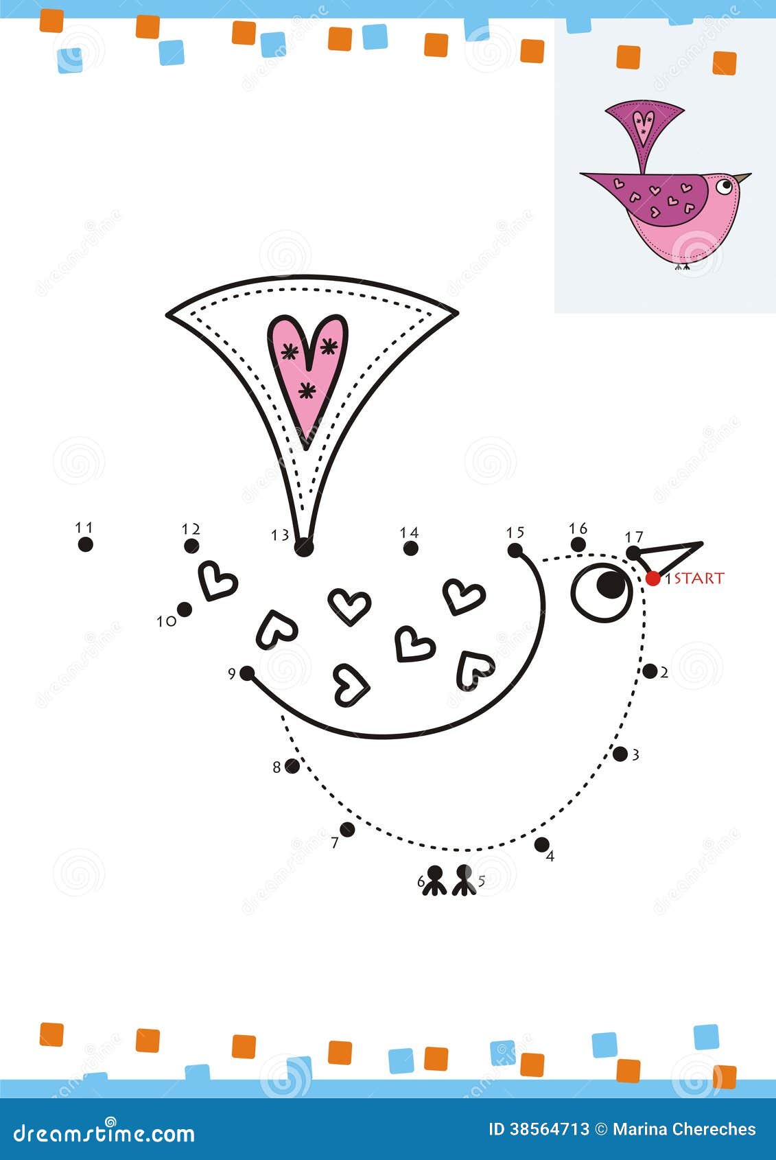 Coloring Book Dot To Dot. the Bird (4) Stock Vector - Illustration of ...