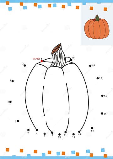 Coloring Book Dot To Dot. the Pumpkin Stock Vector - Illustration of ...