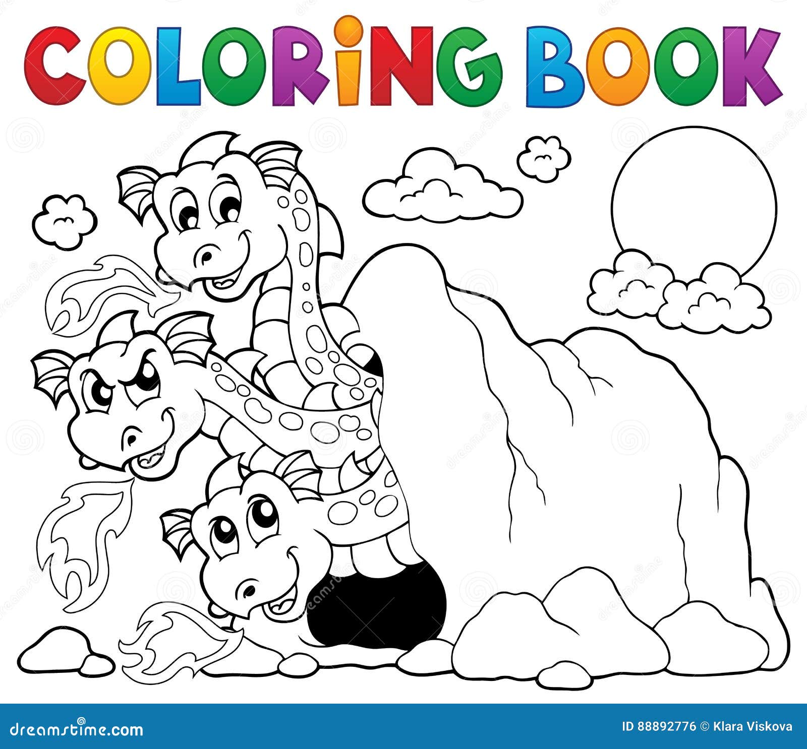 Dragon Coloring Book For Adults Vector | CartoonDealer.com #82822199