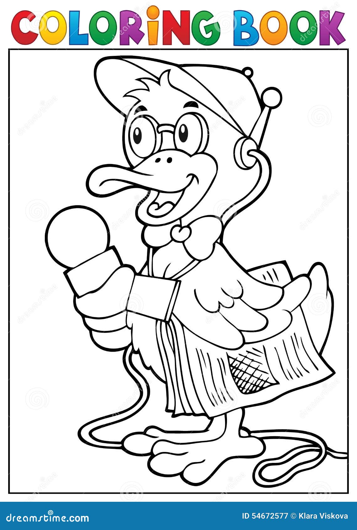 Talking Duck Hand Drawn Illustration With Speech Bubble Hand Drawn ...