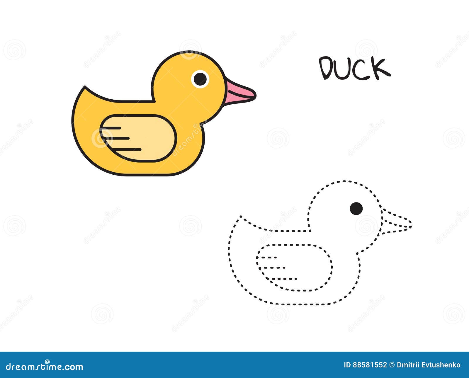 Coloring book duckling stock vector. Illustration of black - 88581552