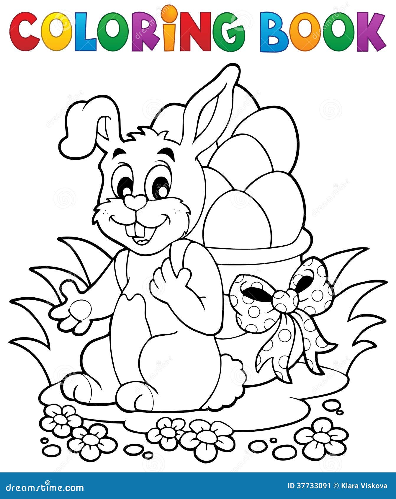 Easter Bunny Cartoon Illustration For Coloring | CartoonDealer.com ...