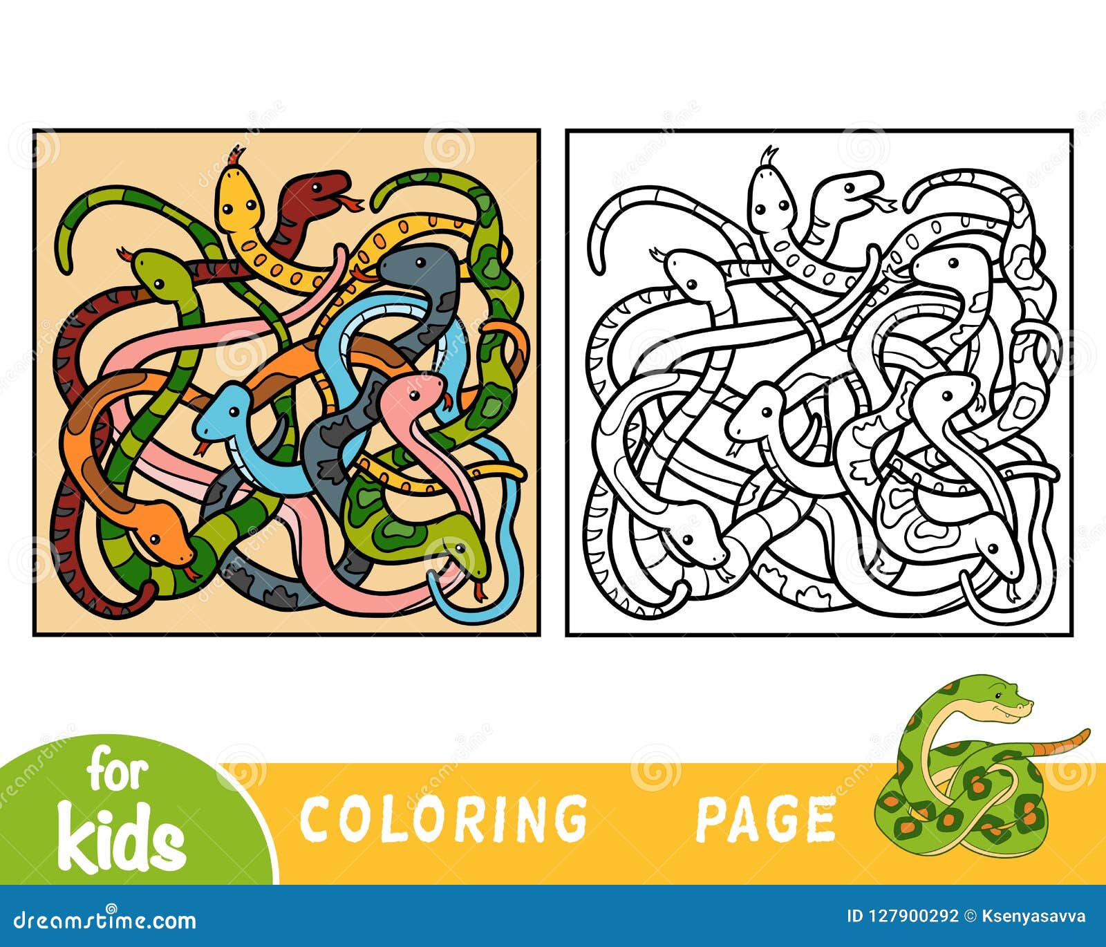 Eight Snakes Maze Game Vector Illustration | CartoonDealer.com #29694088