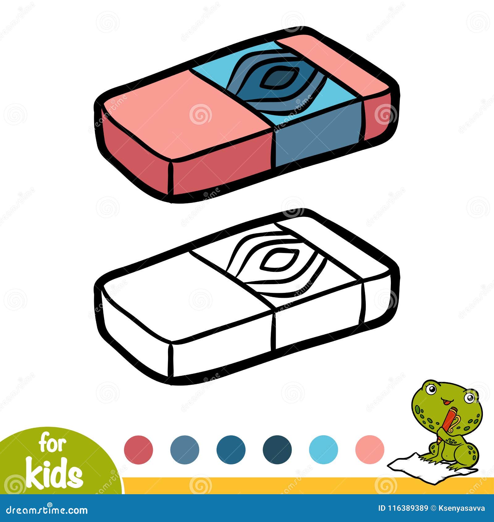 Eraser. Coloring Page. Vector | CartoonDealer.com #112853057