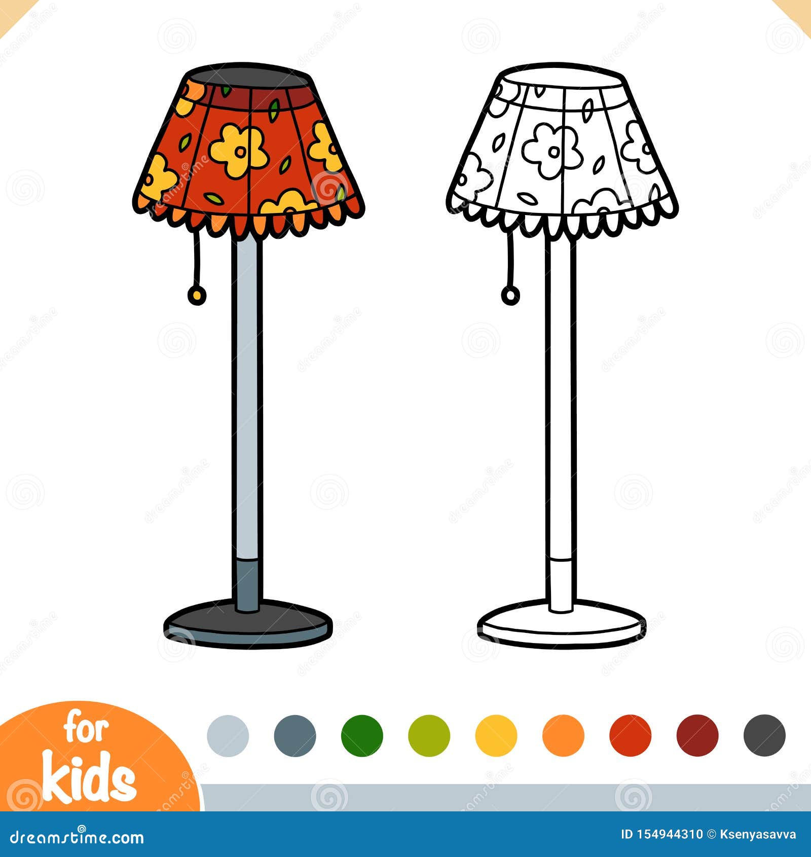 Lamp Drawing For Kids