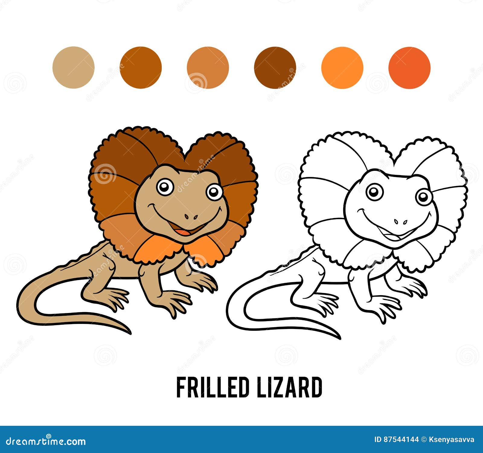 Frilled Lizard Cartoon